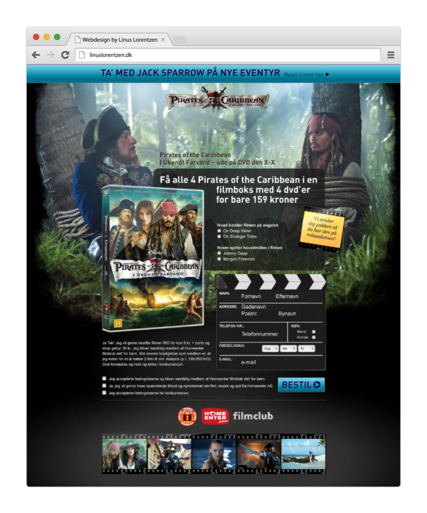 Landingpages - Digital Designer Linus Lorentzen